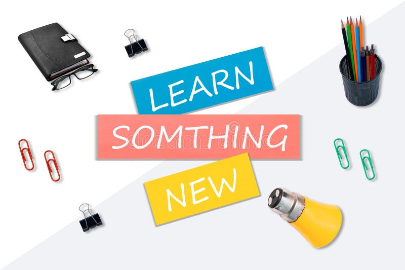 Motivational Concept Words Learn Something New Stock Illustration ...