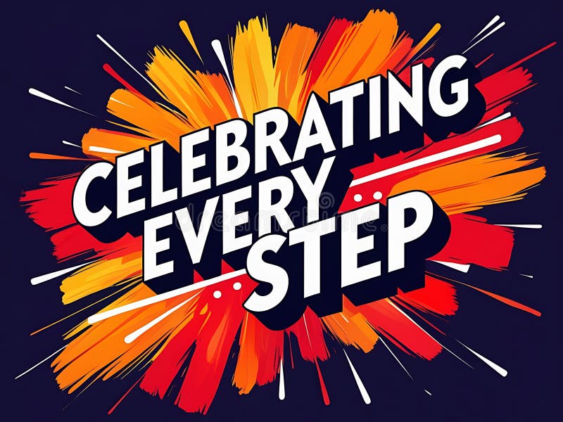 Celebrating Every Step Towards Success and Growth Stock Illustration ...