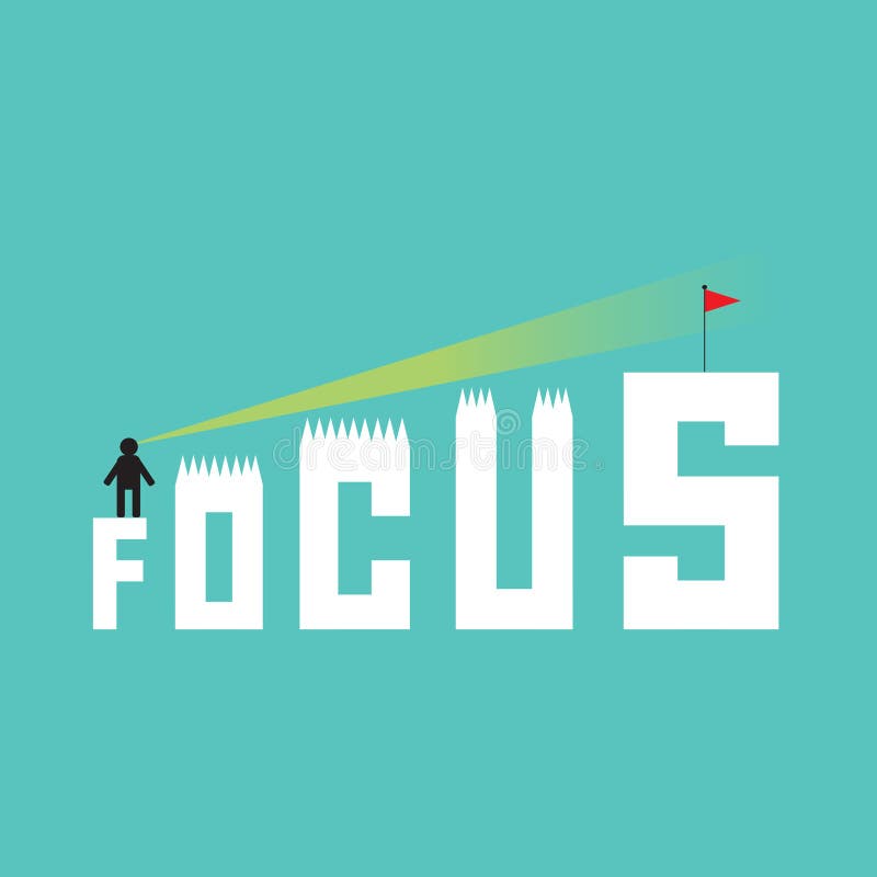 Focus Yourself Vector Illustration Graphic Representation Stock ...