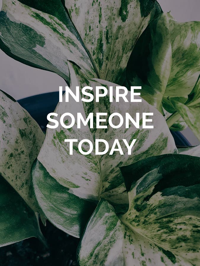 Inspirational Quotes - Inspire Someone Today Stock Photo - Image of ...