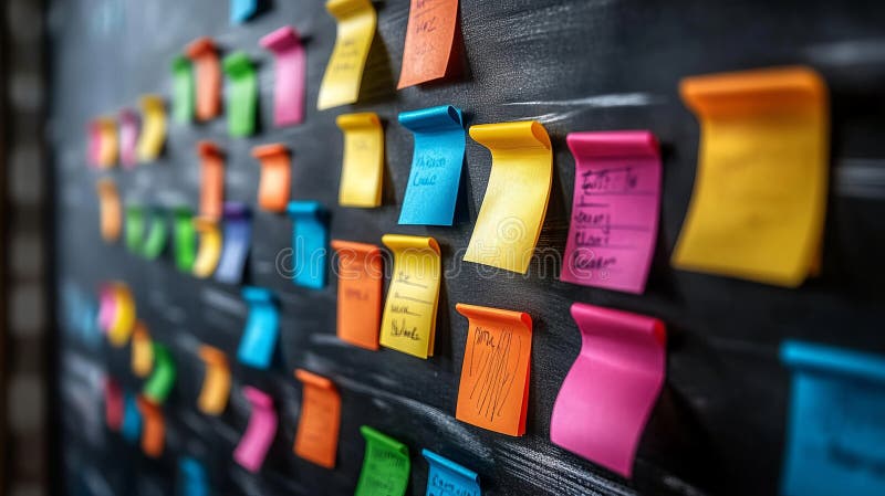 Motivational and Inspiring Sticky Notes Stock Image - Image of memos ...
