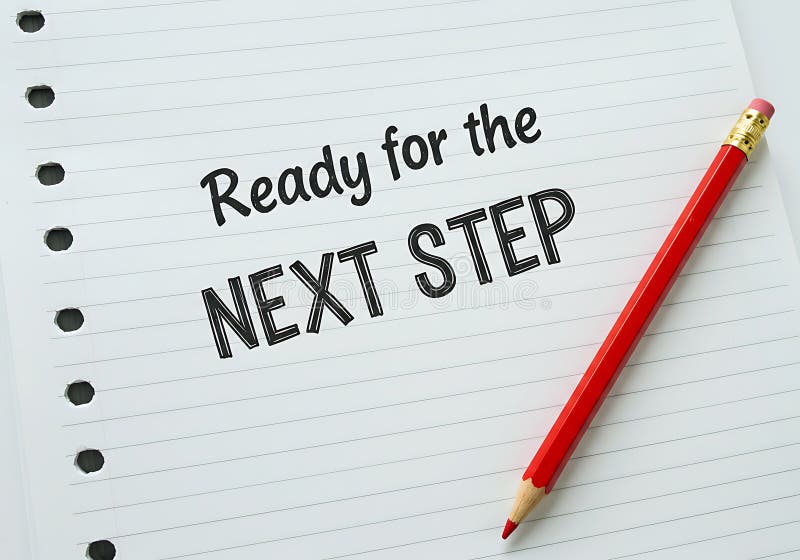 Ready for the Next Step Motivational Notebook Design Goal Setting ...