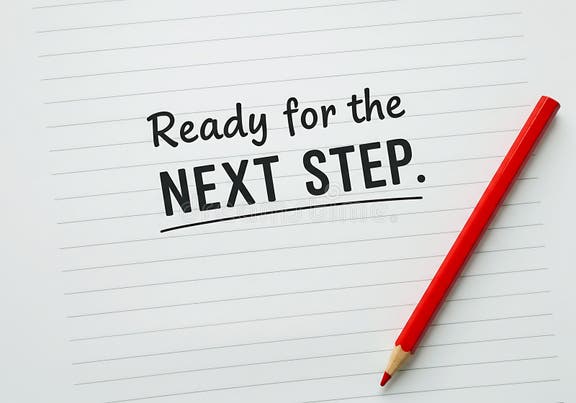 Ready for the Next Step Motivational Notebook Design Inspirational ...