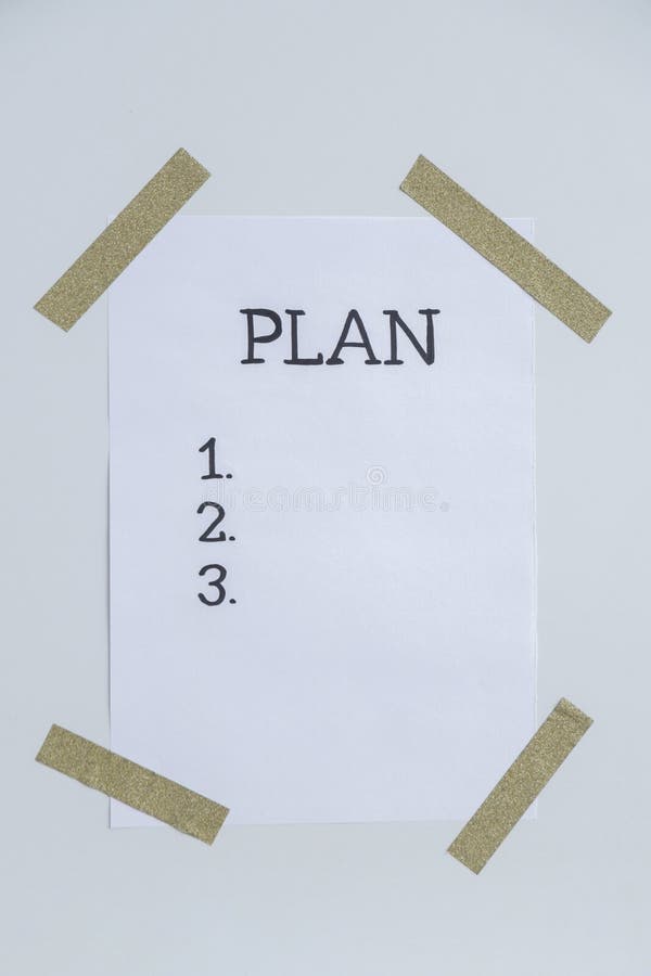 Motivational Paper Note PLAN. Goals Setting Concept. Strategy for Self ...