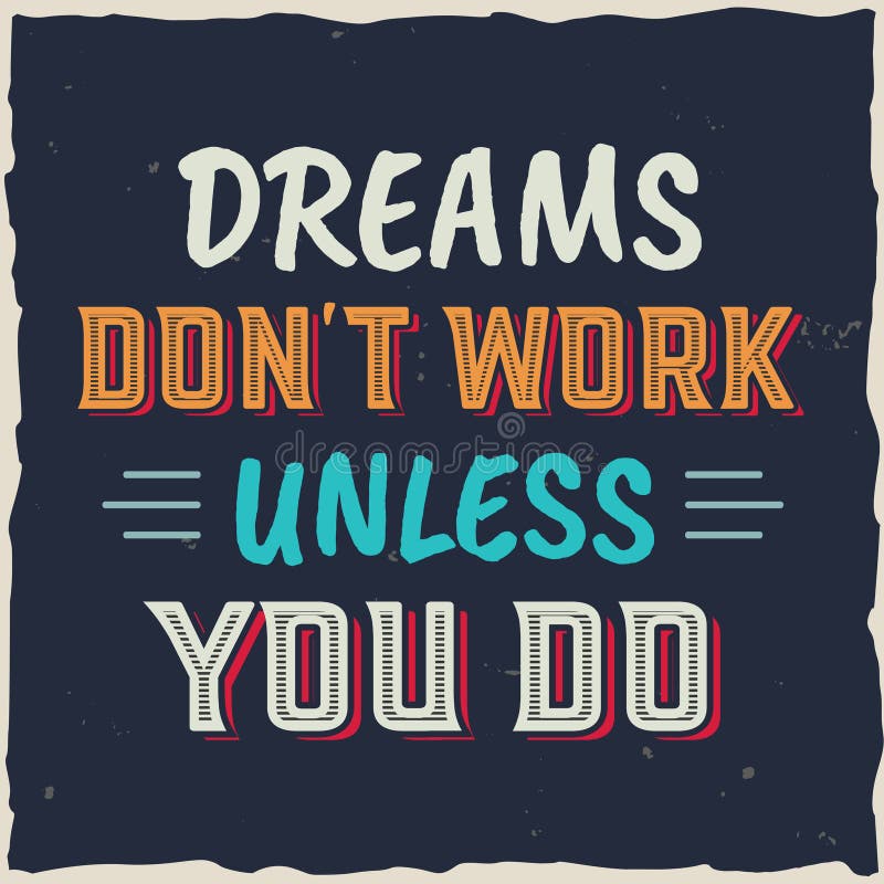 Motivational Poster. Inspirational Quote Design Stock Vector ...