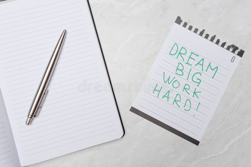 Motivational Quote Dream Big, Work Hard on Inspirational Background ...