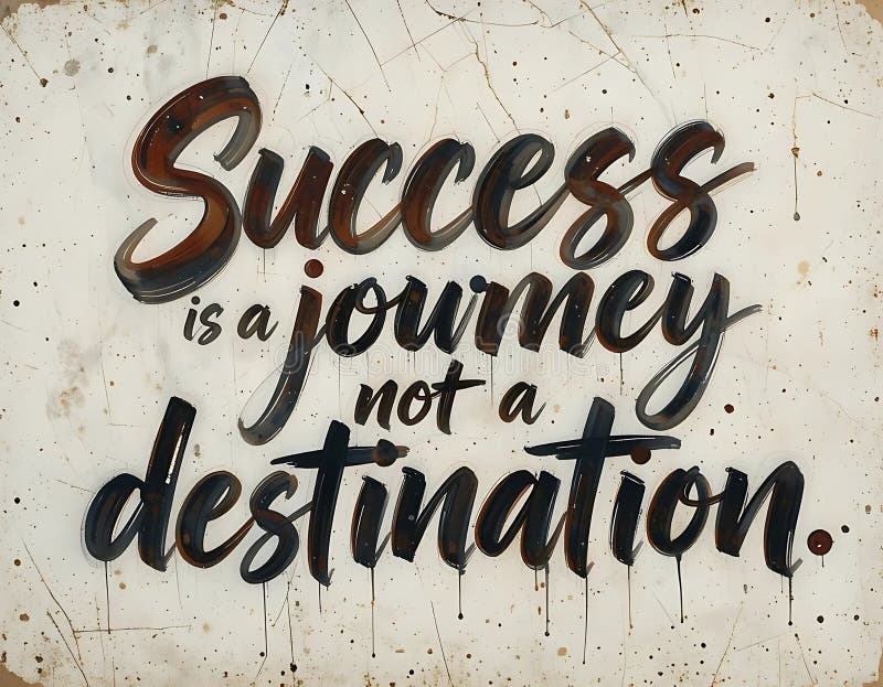 Success is a Journey Not a Destination Stock Illustration ...