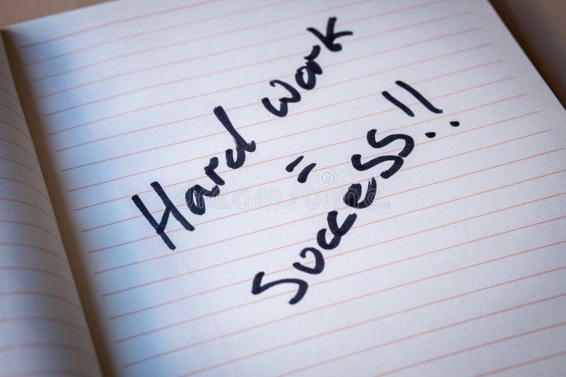 Motivational Quote Handwritten with Marker Pen in Lined Notebook Stock ...