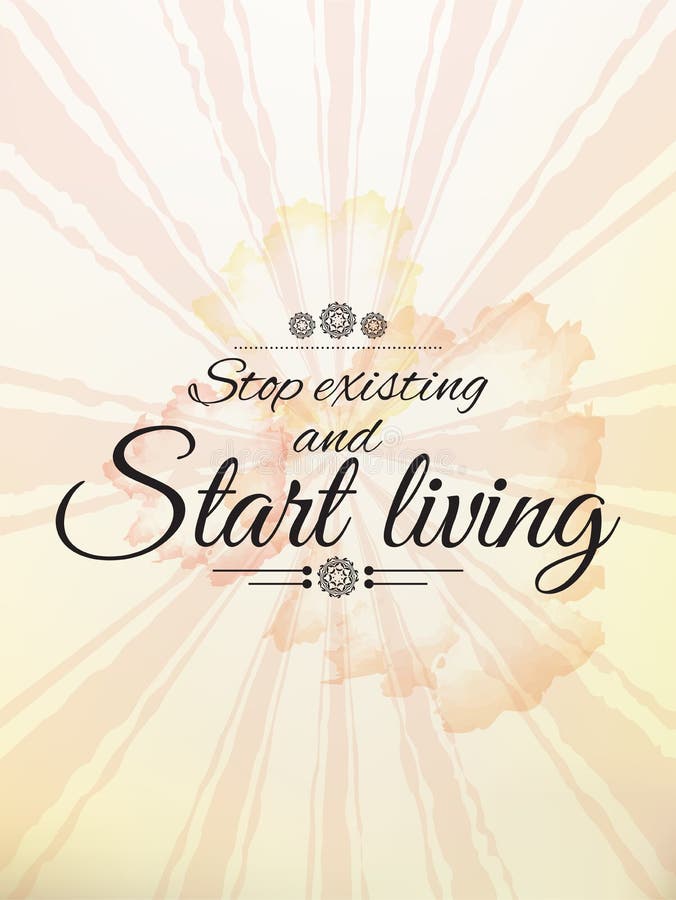 Motivational quote poster stock illustration. Illustration of abstract ...