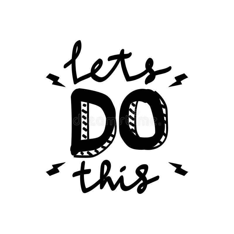 Motivational Lettering Typography Hand Drawn Design Stock Vector ...