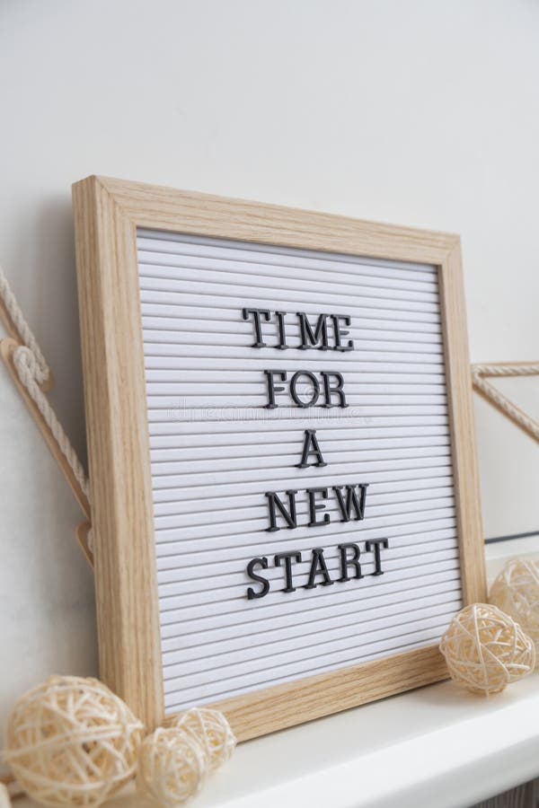 Motivational Saying TIME for a NEW START. Goals Setting Concept Stock ...