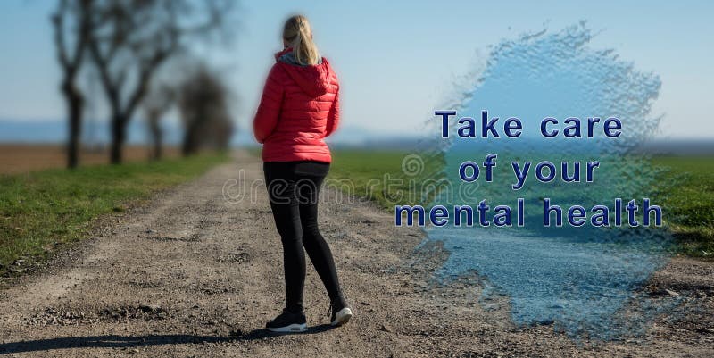 Motivational Sign Take Care Of Your Mental Health Stock Image Image