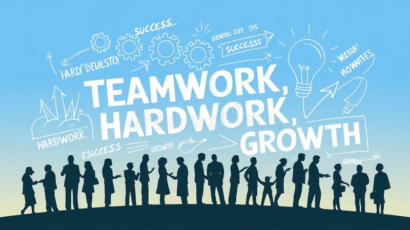 Motivational Teamwork Growth Illustration Stock Illustration ...