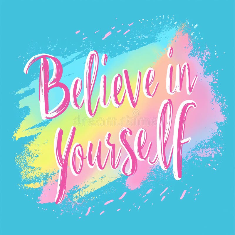 Motivational Text with Gradient Color Effects. Stock Illustration ...