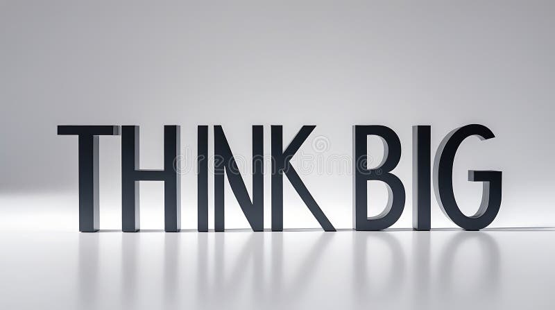 Motivational Typography Artwork Featuring the Phrase Think Big ...