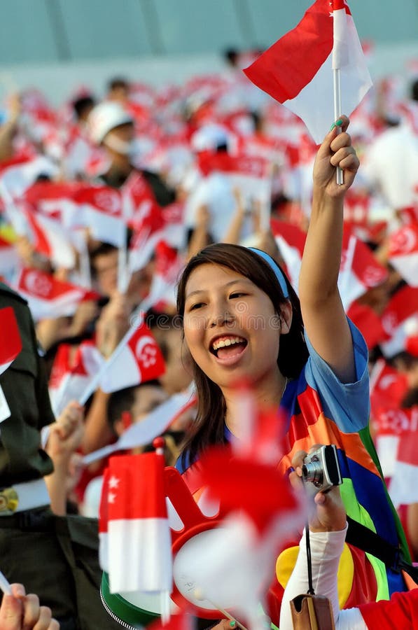 Singapore Flag Fly Past during NDP 2010 Editorial Photography - Image ...