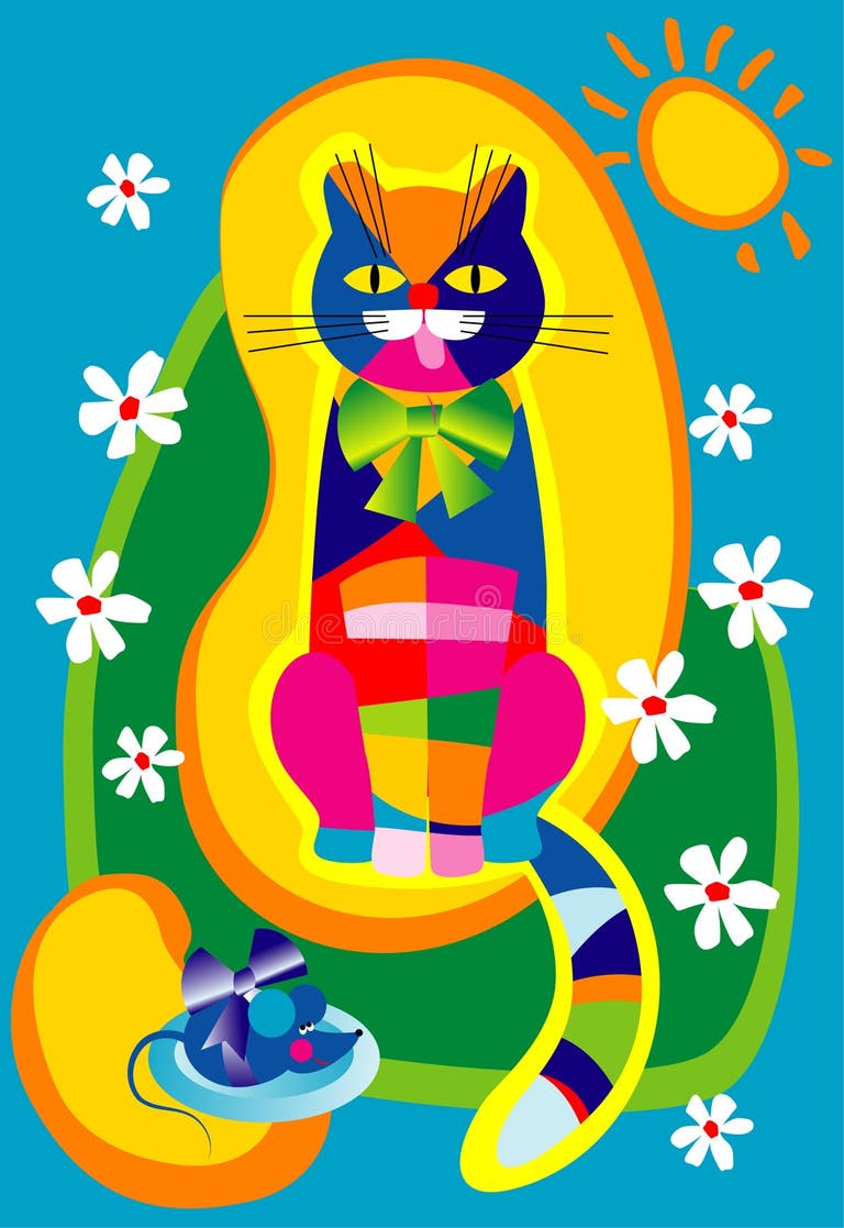 Cat Mouse Vector Clip Art Stock Illustrations – 779 Cat Mouse Vector ...