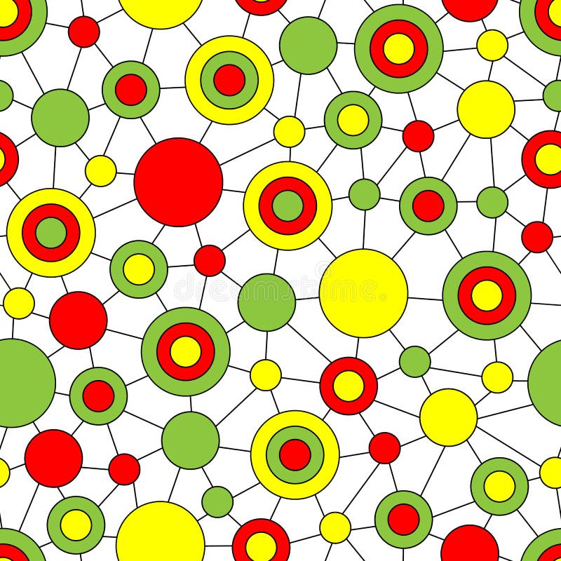 Motley Circles Seamless Pattern Stock Illustration - Illustration of ...