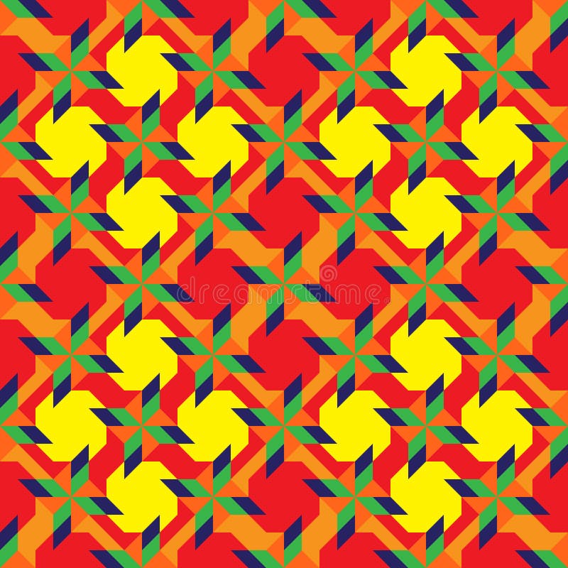 Motley Decorative Seamless Pattern of Different Geometrical Shapes ...