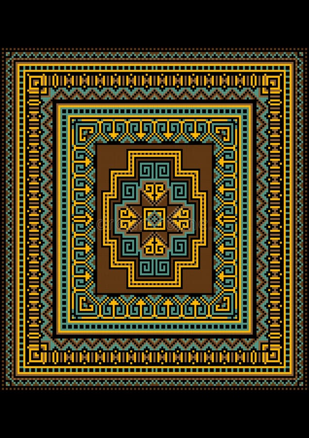 Motley Geometric Pattern for the Original Carpet Stock Illustration ...