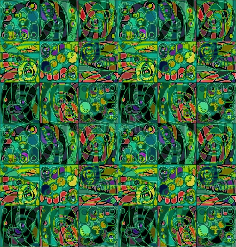 Motley Geometrical Stylized Pattern Stock Illustration - Illustration ...