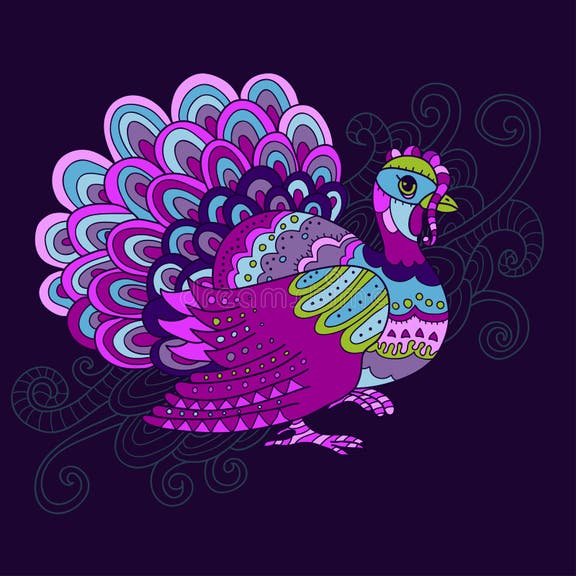 Cartoon Turkey Purple Stock Illustrations – 374 Cartoon Turkey Purple ...