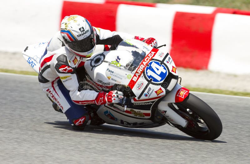 Moto 2 racing editorial stock photo. Image of helmet - 25546893