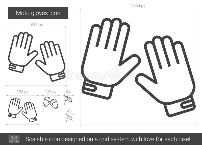 Motorcycle Gloves Hand Drawn Outline Doodle Icon. Stock Vector ...