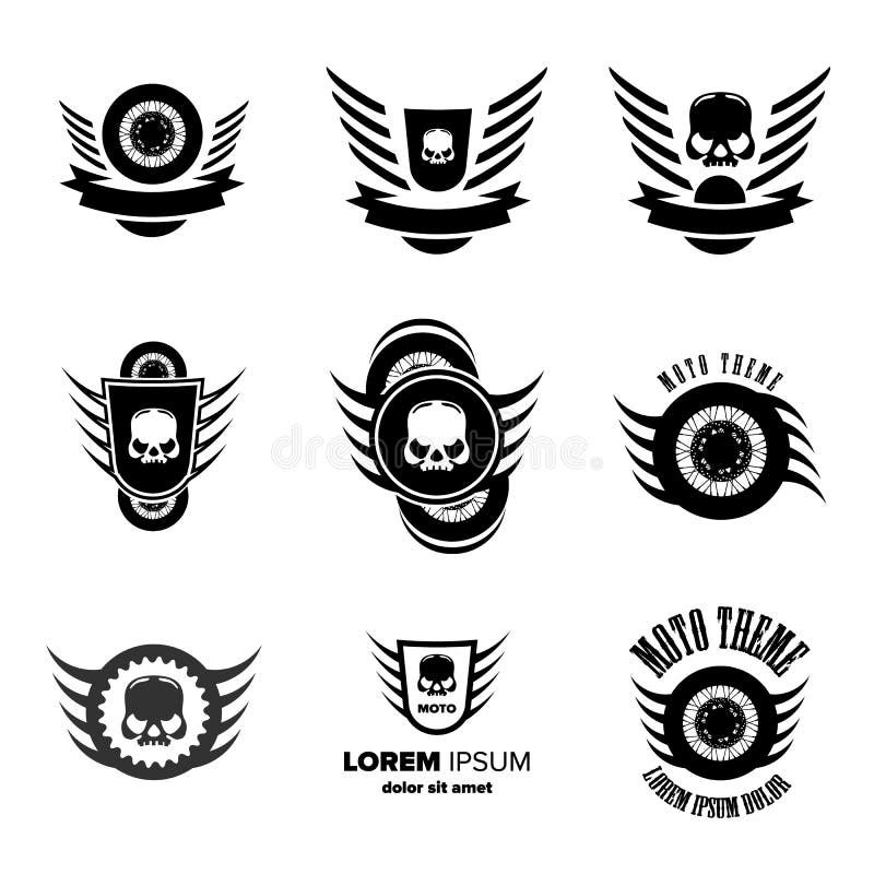 Moto Wheel Vector Logo Symbols Stock Vector - Illustration of bike ...