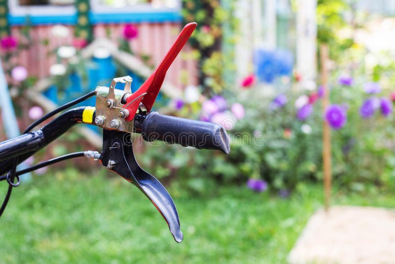 Motoblock Handle with Clutch and Ignition Switch. the Handle of Safe ...