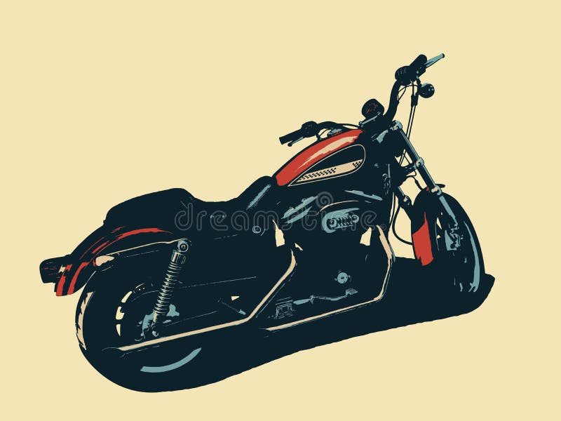 Motocicleta Cl?sica Aislada Ilustraci?n Del Vector Ilustración del Vector - Ilustración de ...
