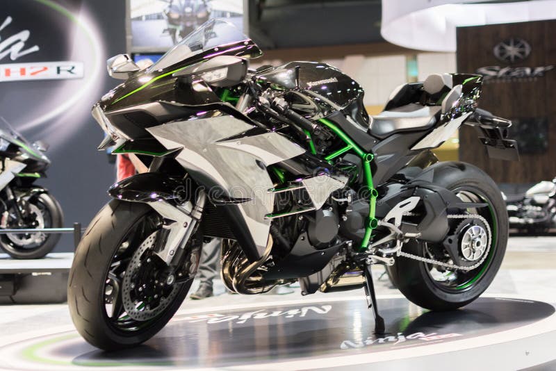 Motocicleta 2015 De Kawasaki Ninja H2 Imagen editorial - Imagen de ...