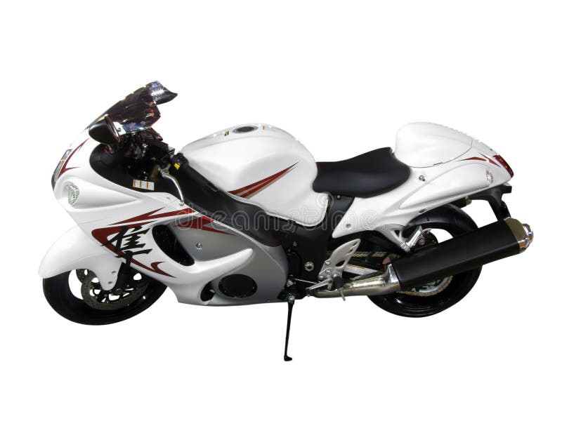 Motocicletta bianca fotografia stock. Immagine di isolato - 5167468