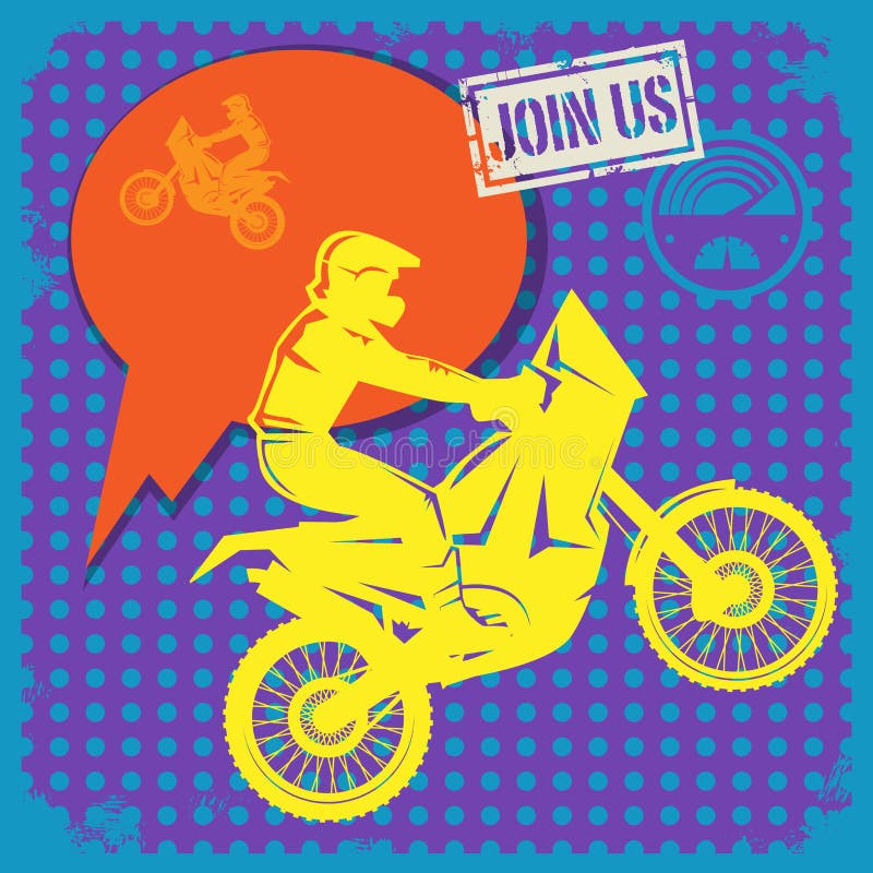 Motocross Abstract Background Stock Vector - Illustration of active ...