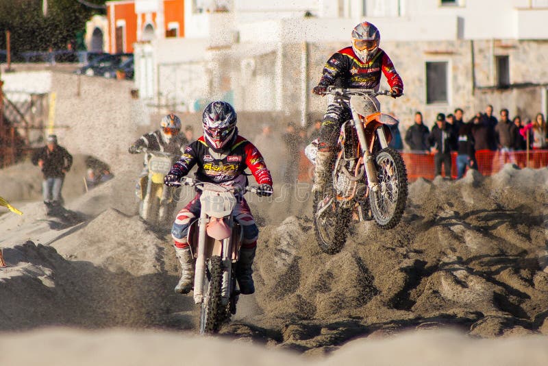 Motocross on the beach editorial stock image. Image of motor - 84371224