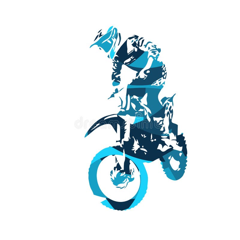 Motocross Jumping Freestyle Rider, Vector Stock Vector - Illustration ...
