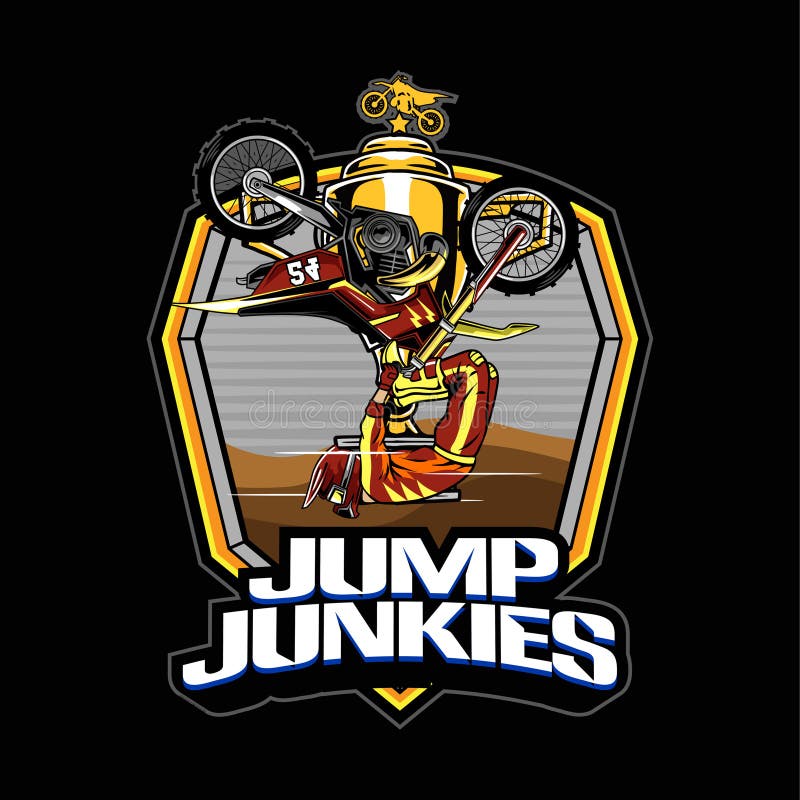 Motocross Extreme Sport Adventure Badge Logotype Vector Illustration ...