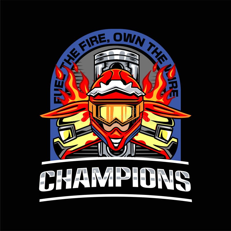 Motocross Extreme Sport Adventure Badge Illustration Stock Illustration ...