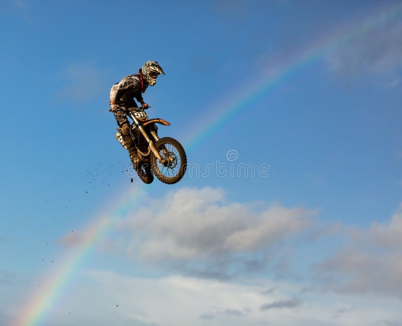 Motocross Practise Participant in Tain MX, Scotland. Editorial Stock ...