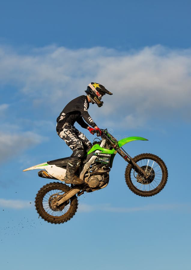 Motocross Practise Participant in Tain MX, Scotland. Editorial ...