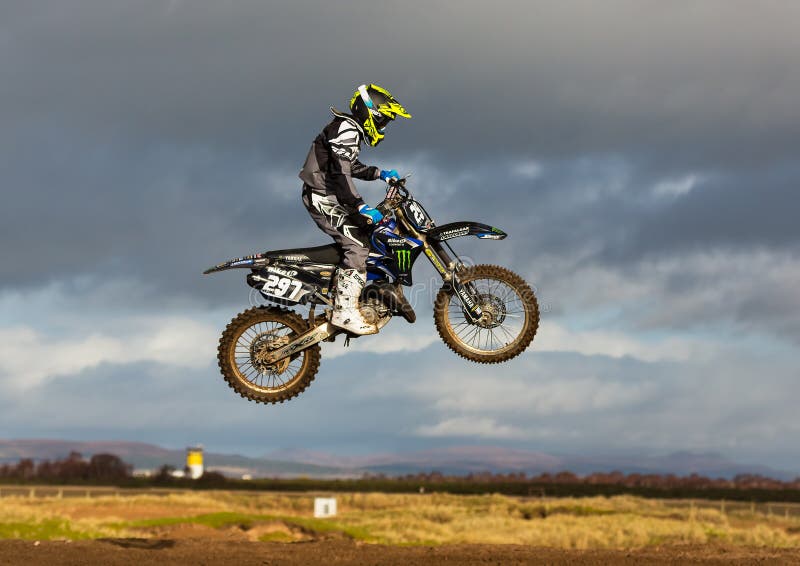 Motocross Practise Participant in Tain MX, Scotland. Editorial Image ...