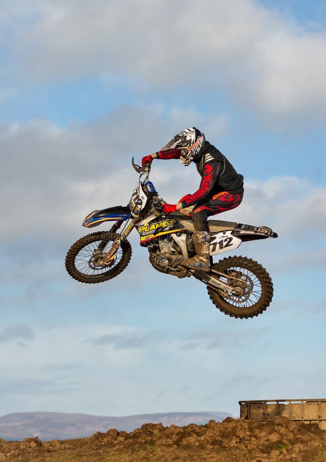 Motocross Practise Participant in Tain MX, Scotland. Editorial Stock ...