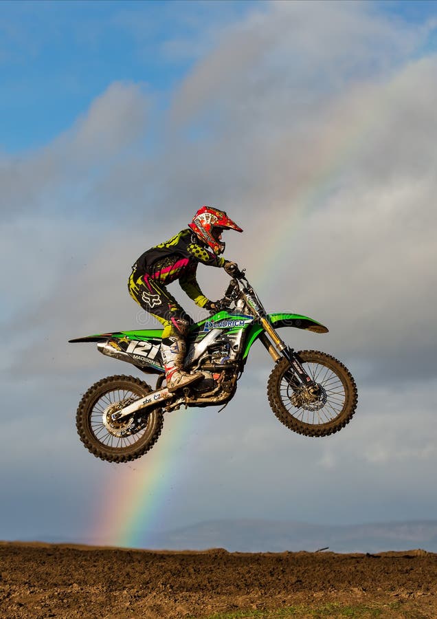 Motocross Practise Participant in Tain MX, Scotland. Editorial Stock ...