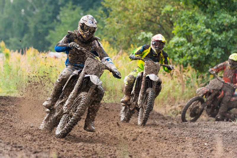 Motocross Race Mud Rider stock photo. Image of action - 76255364