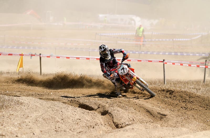 Motocross: Race Down the Slope Editorial Image - Image of slope, class ...