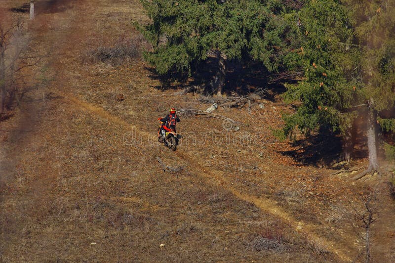 Motocross Racer First Corner after the Start Editorial Photo - Image of ...