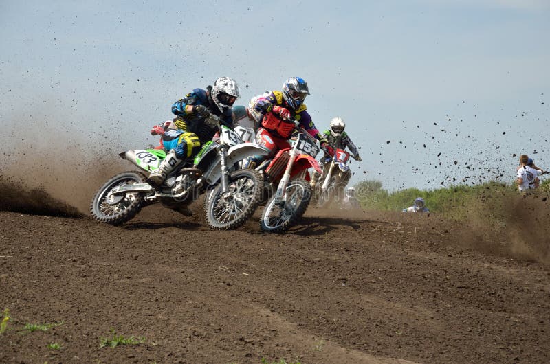 Motocross turn - on corner stock photo. Image of driver - 34304782