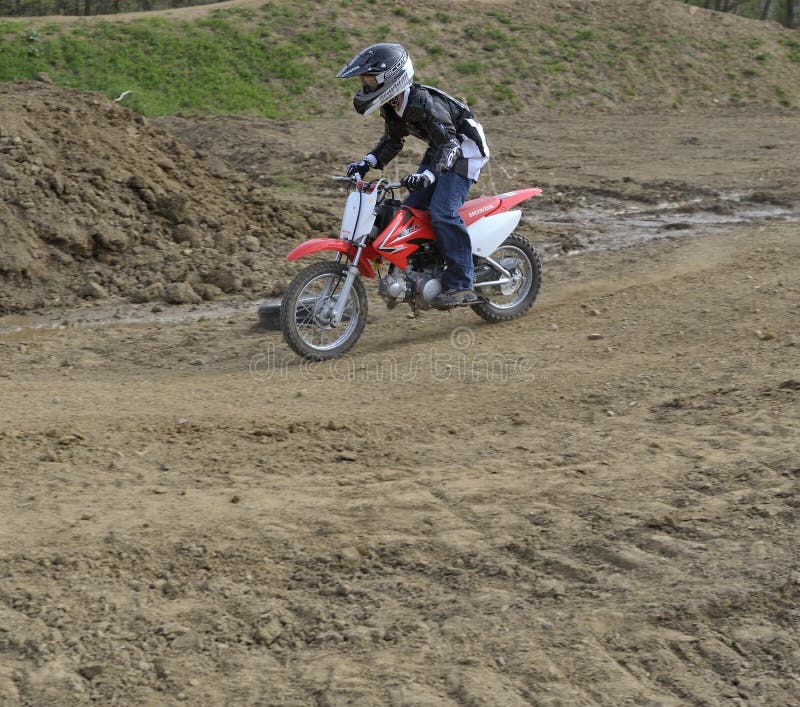 Motocross Racer Riding on a Dirt Track Editorial Image - Image of event ...