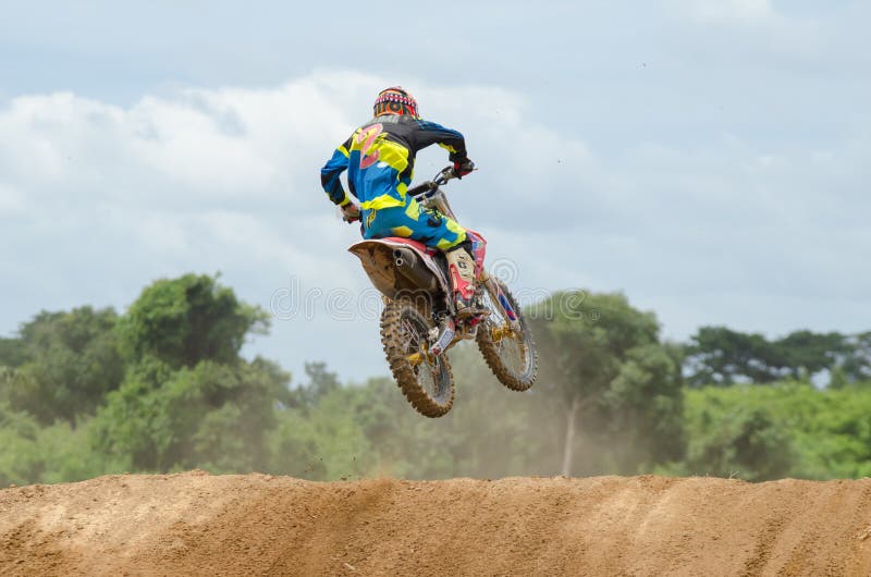 Motocross rider editorial photo. Image of enduro, landscape - 43463001
