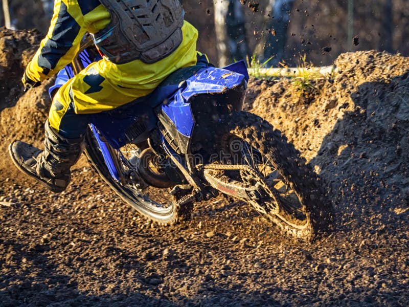 Motocross scene on a trail stock image. Image of championship - 169618615